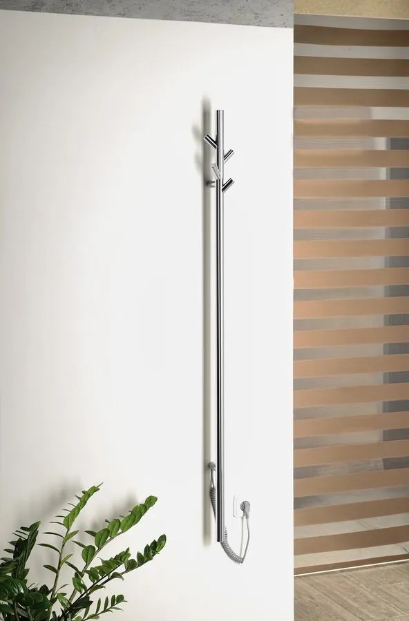 Sapho , PASADOR elektrický sušák ručníků, kulatý, 150x1500 mm, 30 W, leštěná nerez, ER175V