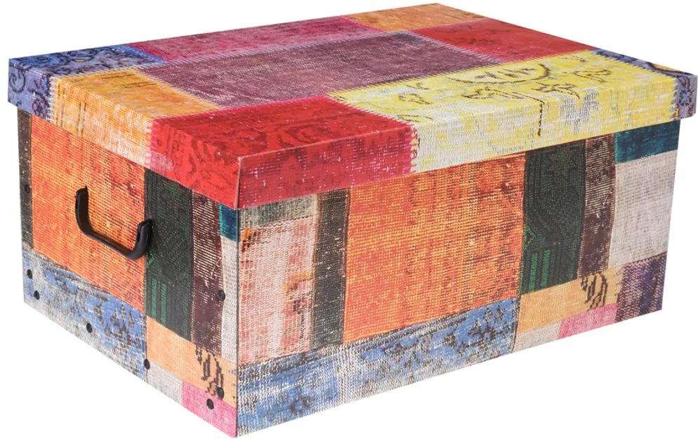 Home collection Úložné krabice se vzorem Patchwork 51x37x24cm barevná |  BIANO