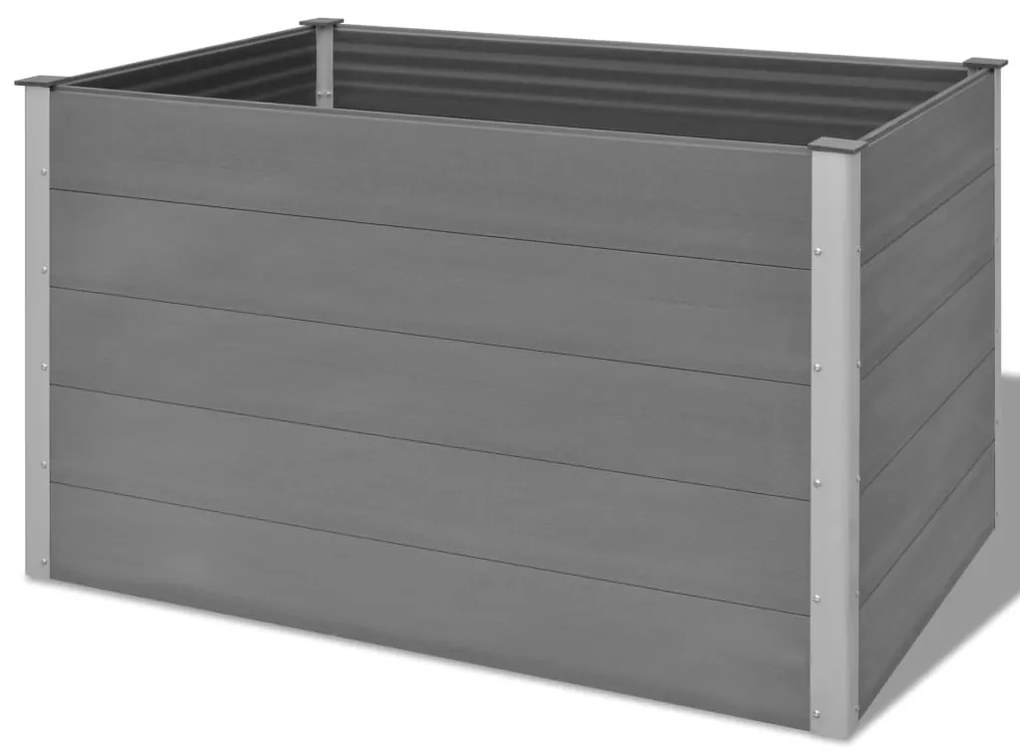 Vyvýšený záhon dřevoplast 150 x 100 x 91 cm šedý - Default Title
