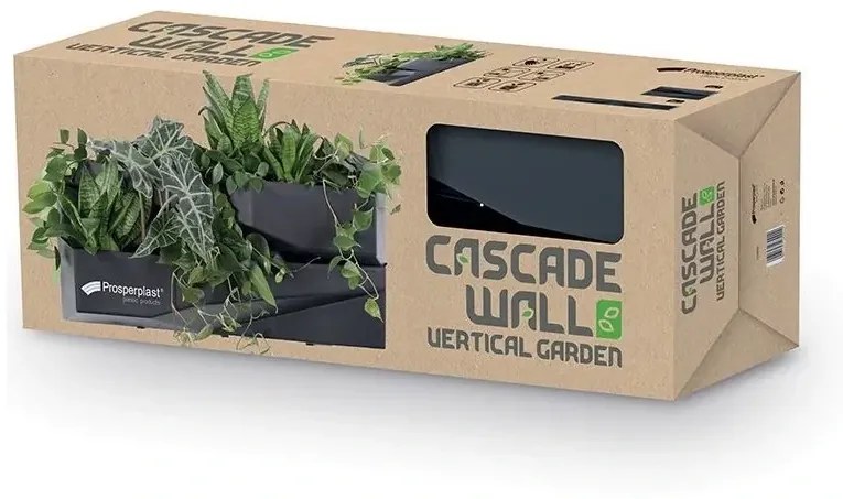 Sada dvou vertikálních květináčů CASCADE GARDEN WALL antracit