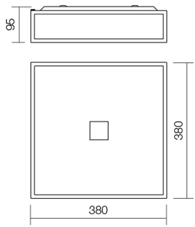 Redo 01-1238 koupelnové stropní LED svítidlo Ego chrom, 30W, 3000K, 38cm