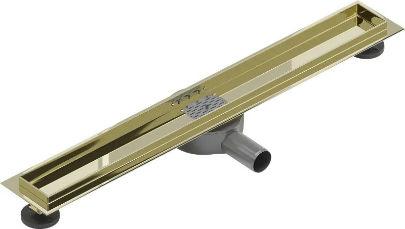 Mexen Flat 360, tělo žlabu s rotačním sifonem 70 cm, zlatá lesklá, 1540070
