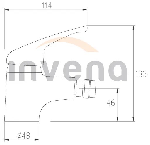 Invena Perea, bidetová baterie, chromová, INV-BB-05-001-Q