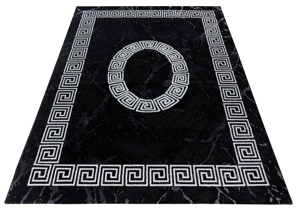 Ayyildiz, Kusový koberec Plus 8009 black, 160x230, černá, chodba / předsíň