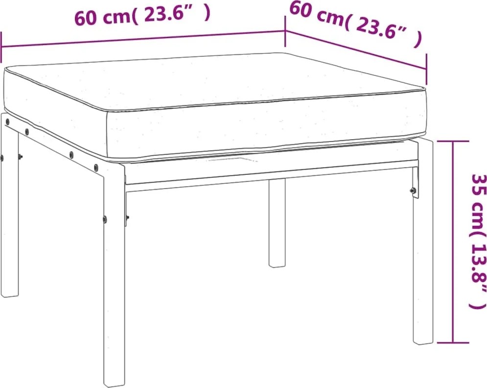 vidaXL Zahradní konferenční stolek 60 x 60 x 35 cm ocel [362719] Barva: Černá