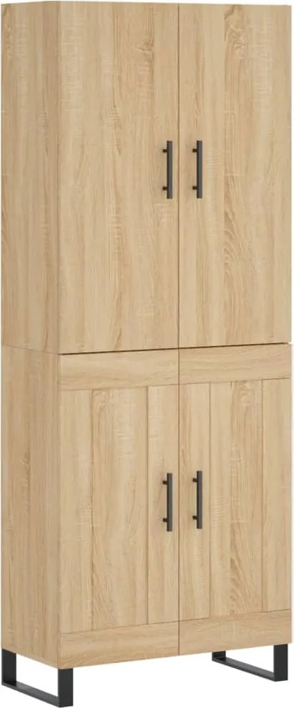 Skříň highboard dub sonoma 69,5 x 34 x 180 cm kompozitní dřevo 3195814