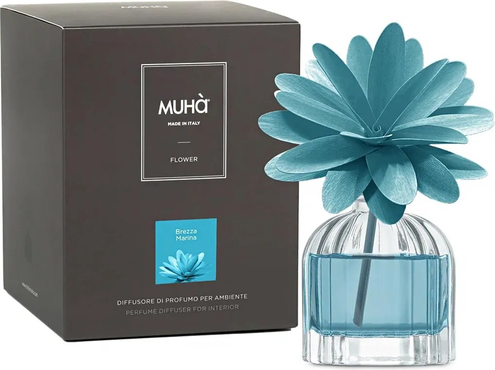 Muhà Flower difuzér s dřevěnou květinou Brezza Marina Objem: 500 ml