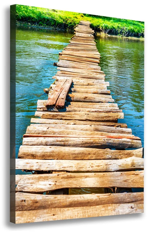 Wallmuralia Foto obraz canvas Dřevěný most 70x100 cm