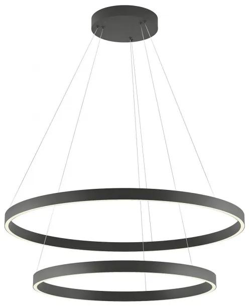 Redo Závěsné LED svítidlo Febe - 2 kruhy, ø80cm/ø60cm Barva: Černá, Chromatičnost: 4000K