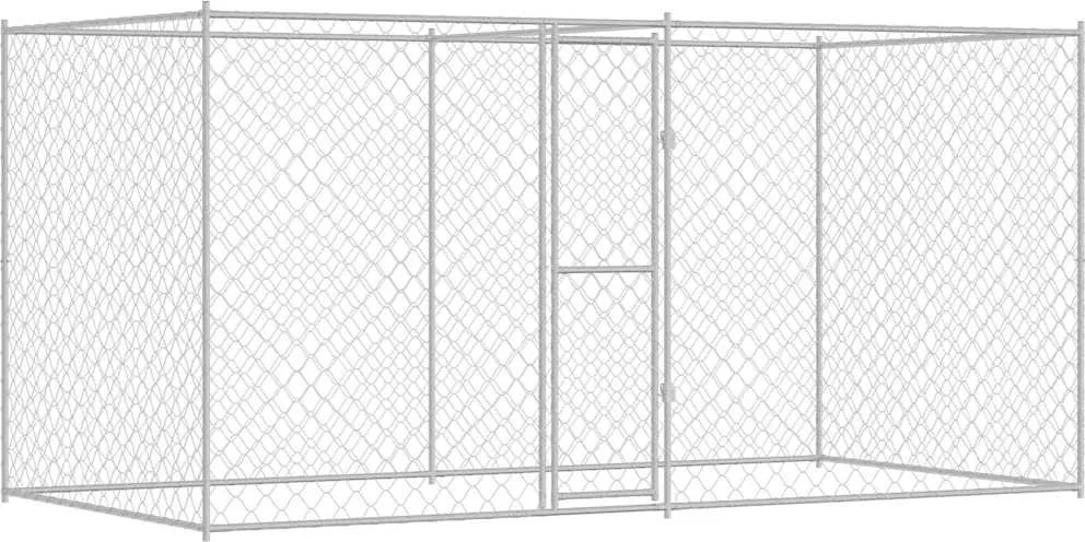 Klec pro psa Stříbrná 400 x 200 x 200 cm Pozinkovaná ocel 3368309