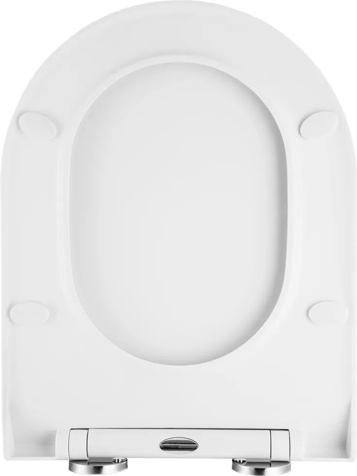 Gamma D8, WC sedátko 470x365 mm, polypropylen, SoftClose, EasyClean, bílá lesklá, GMA-D8