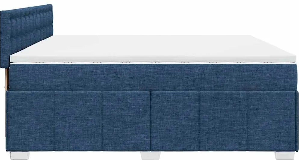 Box spring postel s matrací modrá 200x200 cm textil 3287195