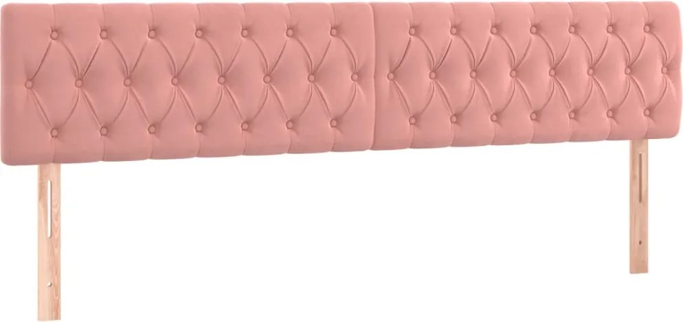 Box spring postel s matrací růžová 180x200 cm samet 3141502