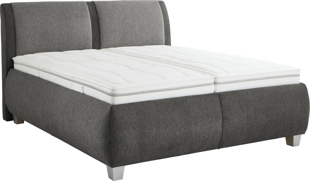 XXXLutz ČALOUNĚNÁ POSTEL, 180/200 cm, šedá, modrošedá Beldomo - Sleep - Postele s úložným prostorem - 002873002202