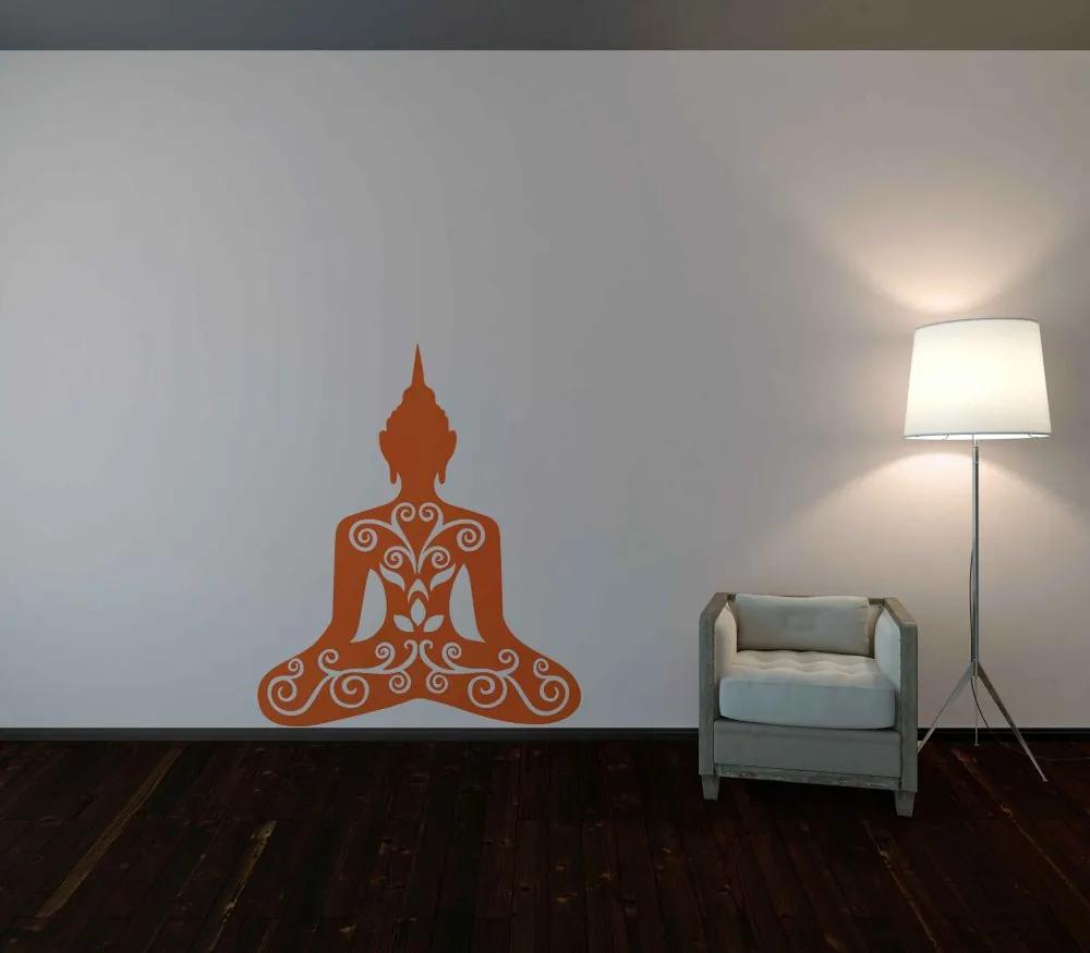 GLIX Meditace - samolepka na zeď Oranžová 50 x 60 cm