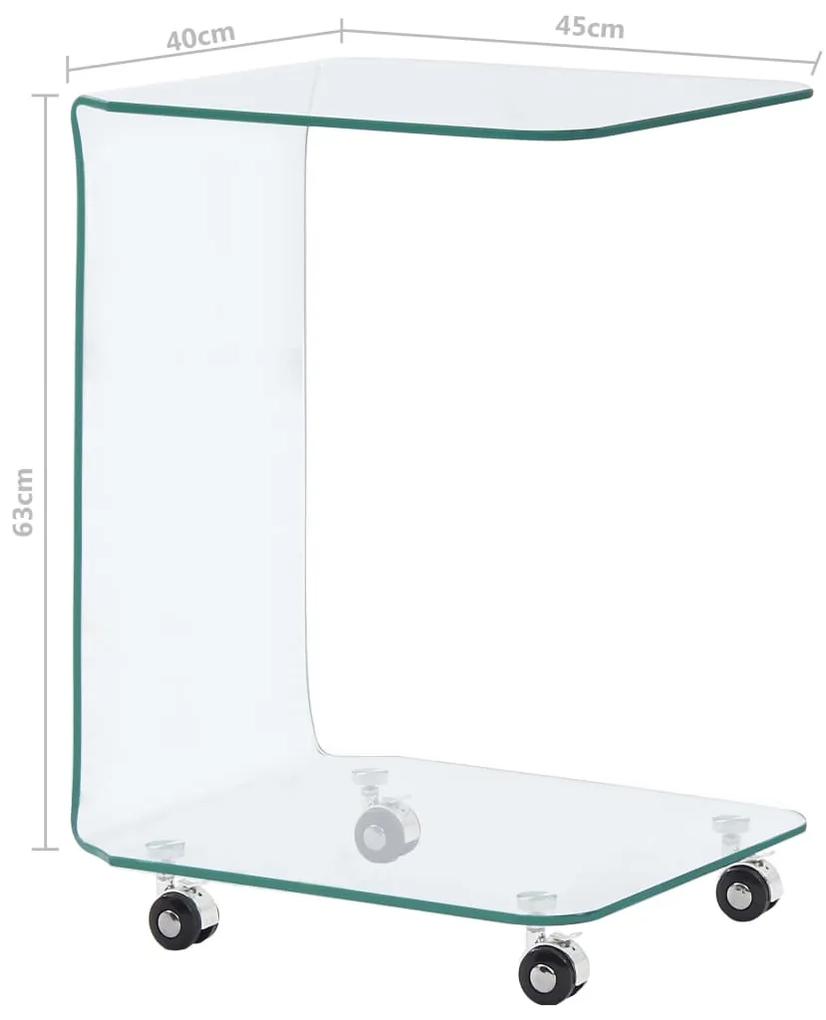 Konferenční stolek - tvrzené sklo | 45x40x63 cm