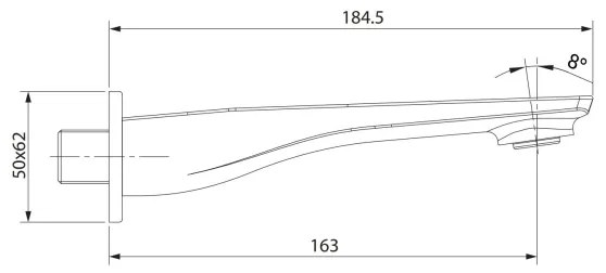Cersanit S951-706 -Výtoková hubice pro podomítkovou instalaci LARGA lesklý chrom