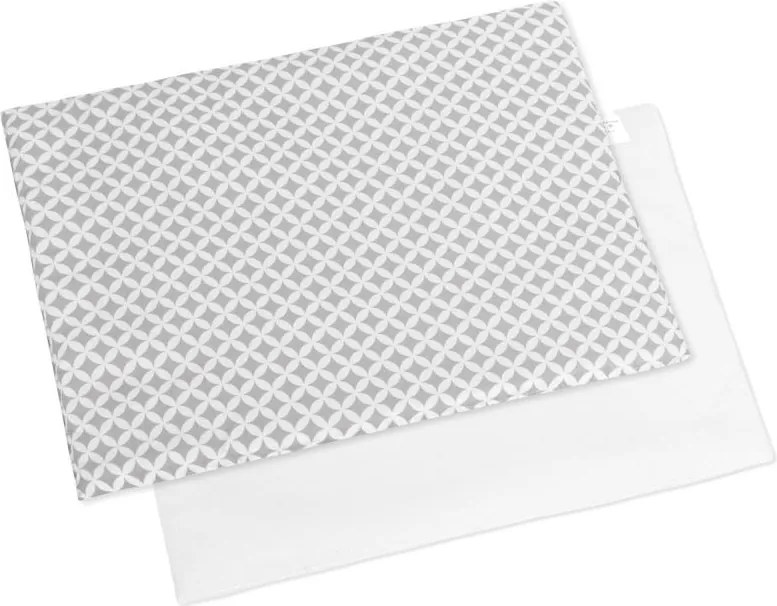 Bellatex Polštářek pro kojence do postýlky Šedá,Bílá 42x32 cm, (tenký)