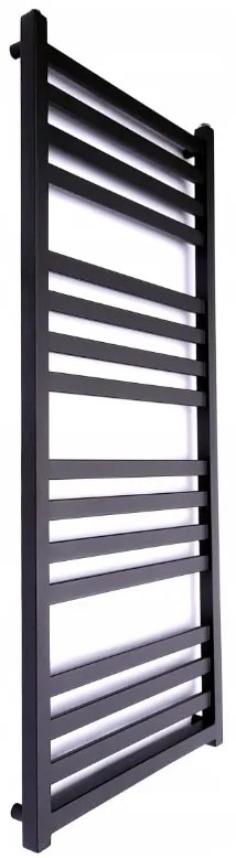 Regnis LOX, topné těleso 300x880mm se středovým připojením 50mm, 401W, černá matná, LOX90/30/D5/BLACK
