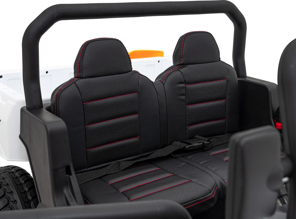 Ramiz Dětské auto Pick-Up Speed 900 bílé + pohon 4x4 + pohyblivá korba + zavazadlový prostor + dálkové ovládání + lopatka + LED a zvuky