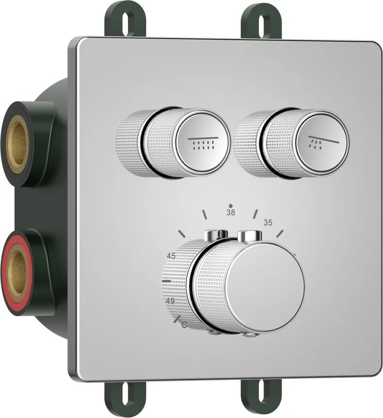 Sapho Sapho, SMARTSELECT podomítková sprchová baterie, box, 2 vývody, chrom, RP042