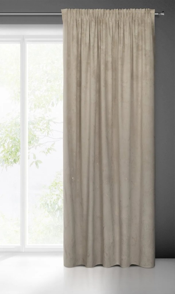 ZATEMŇOVACÍ ZÁVĚS NA PÁSCE NADIA 140X300 CM BÉŽOVÁ