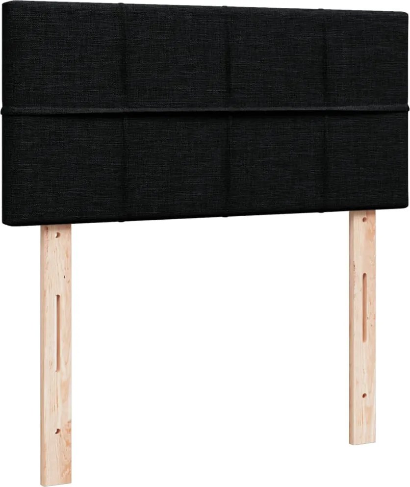 Box spring postel s matrací černá 90x200 cm textil 3286953