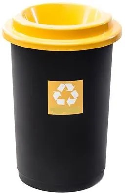 Plafor Odpadkový koš plastový ECO BIN 50 L - žluté víko 650-01Y