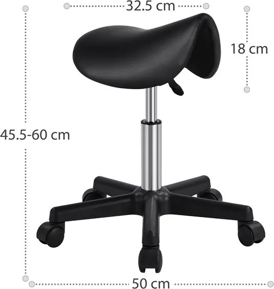 Barová židle Yaheetech – černá, umělá kůže (257030363990)