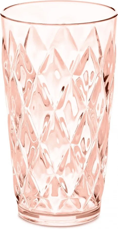 Sada "sklenic" Crystal 450 ml tansp. růžová, Koziol - Crystal L, 6 ks