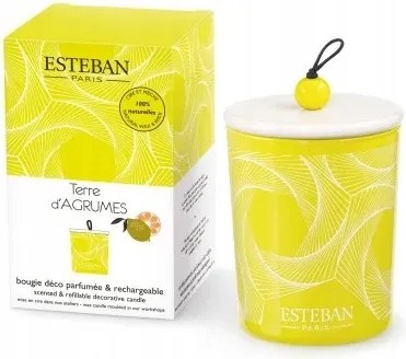Esteban Paris Vonná svíčka 180 g Dekorativní Vůně Terre dAgrumes