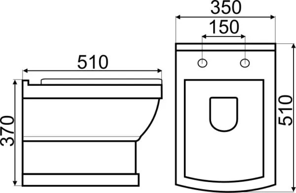 Novoterm Závěsné WC NV-Kleopatra 16 se SoftClose sedátkem