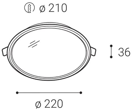 Led2 Zápustné LED svítidlo EASY-R L 4000K