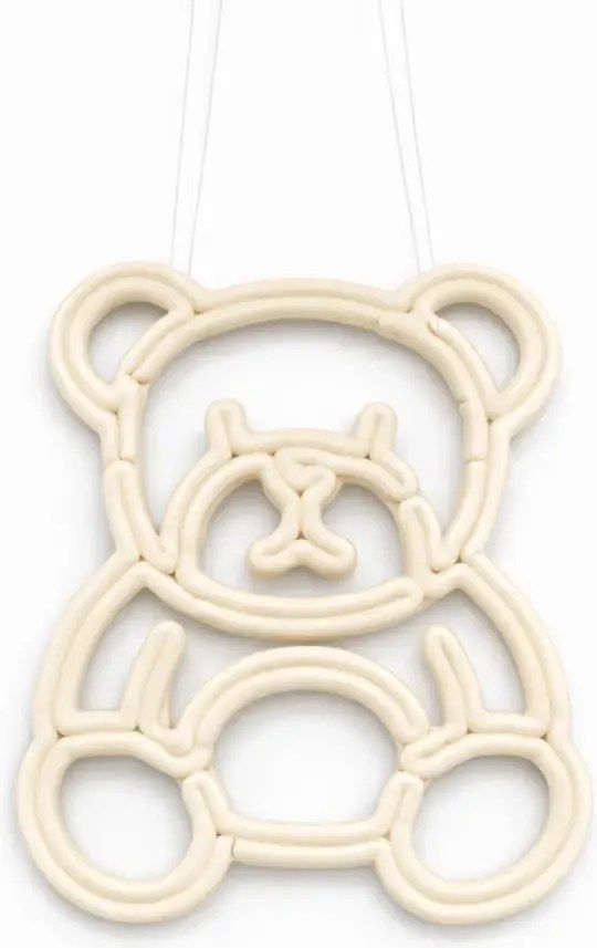 ECOprint vánoční ozdoba medvídek 30 cm bílá, 3D tisk, plast, venkovní
