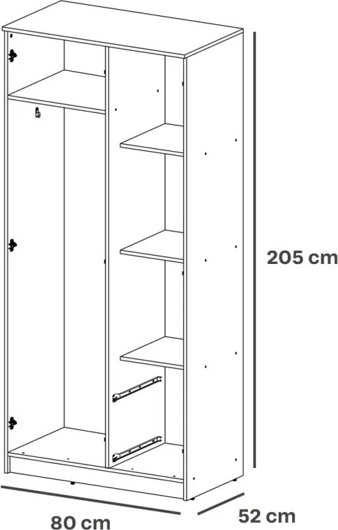 Skříň Simple 2D 2Š nymfaea alba