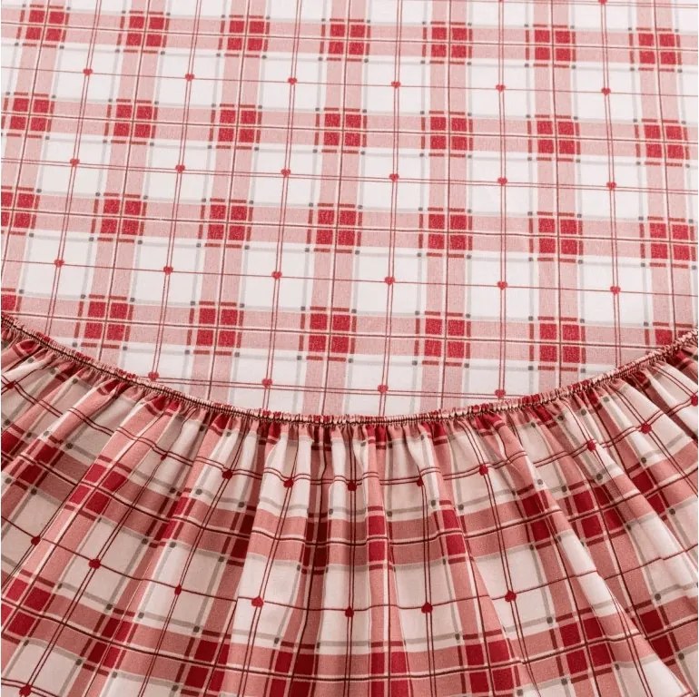 Prostěradlo z mikrovlákna TARTAN HEART barevné 180x200 cm