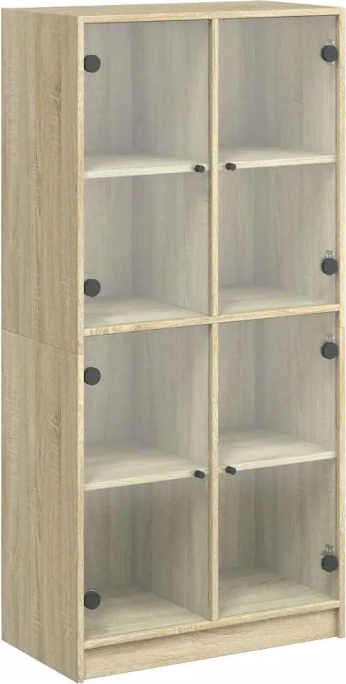 Highboard s dvířky dub sonoma 68 x 37 x 142 cm kompozitní dřevo 3295859