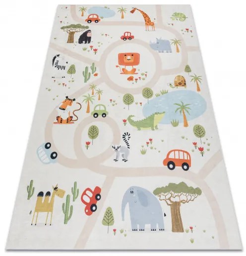 Dywany Łuszczów, Dětský kusový koberec Bambino 1165 Zoo, 160x220, vícebarevná, dětský pokoj