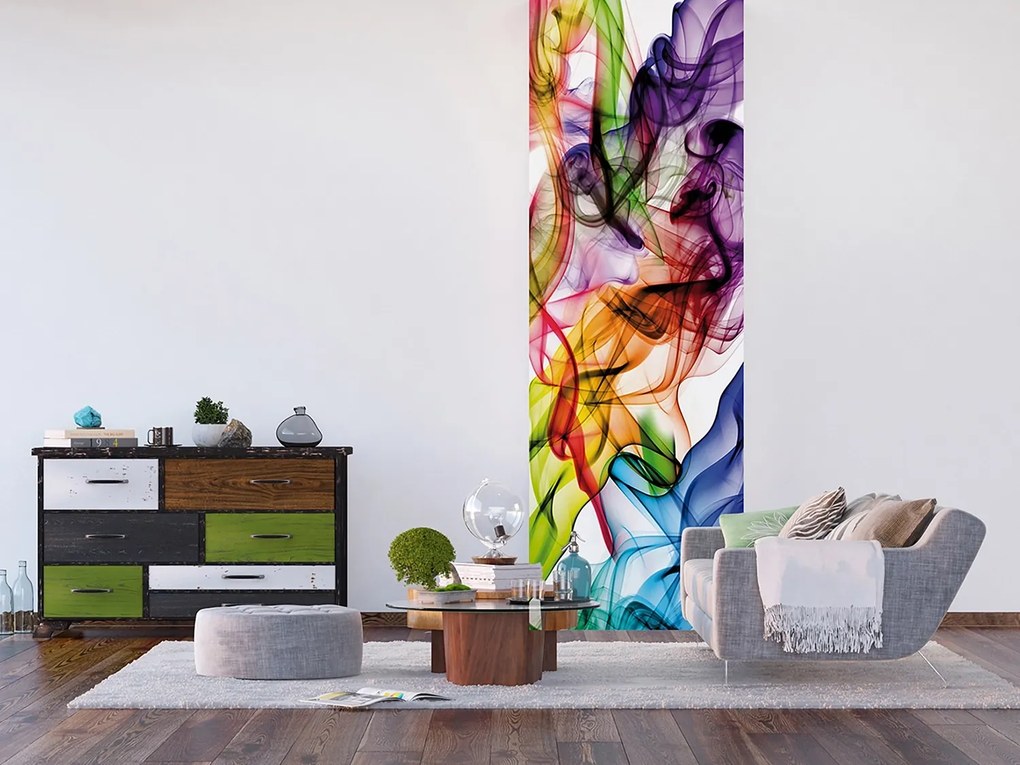 Vliesová fototapeta na zed' Barevný Kouř | 90 x 270 cm | DFTNVL3703