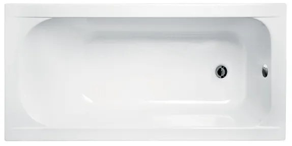Akrylátová obdélníková vana Continea 150 (150x70x41 cm | objem: 160 l) - Besco #WAC-150-PK Barva: Bílá, Rozměry (cm): 140x70