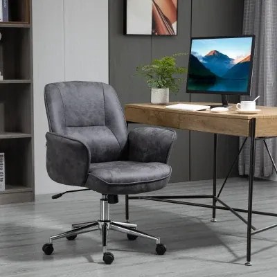 Kancelářská židle Vinsetto XXL, ergonomická kancelářská židle s houpací funkcí, výškově nastavitelná, max. nosnost 120 kg, šedá