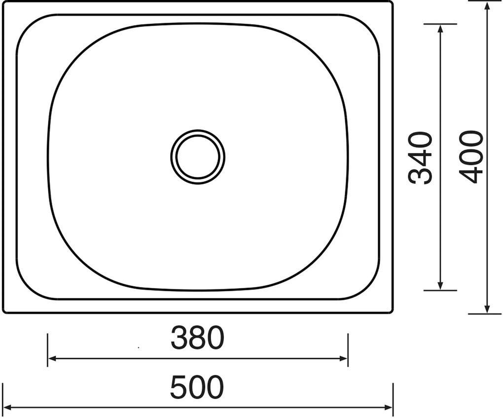 Sinks CLASSIC 500 V 0,5mm matný