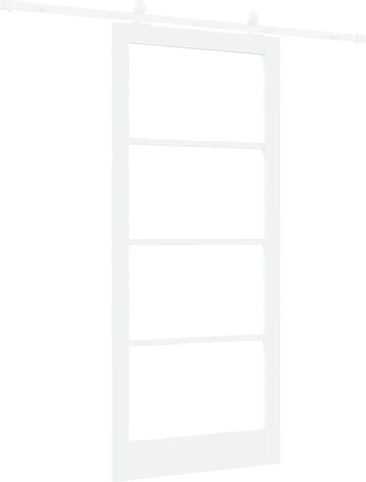 Posuvné dveře ORKDAL 93 x 211 cm Masivní borové dřevo a sklo 3332094