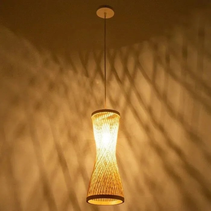 Toolight Natural, závěsné stropní svítidlo 1xE27 APP1637-1CP, přírodní hnědá, OSW-05107