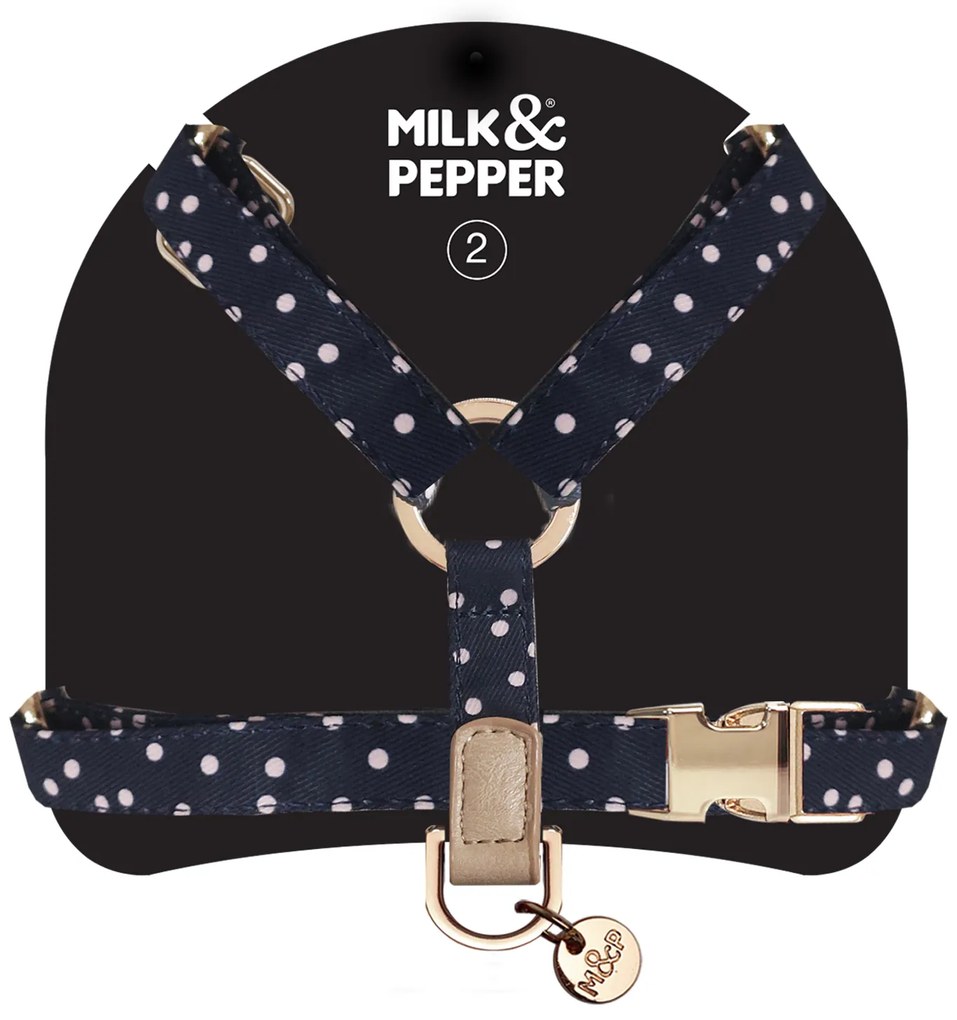 MILK&PEPPER Postroj pro psy Ariane Marine Blue Velikost: 30