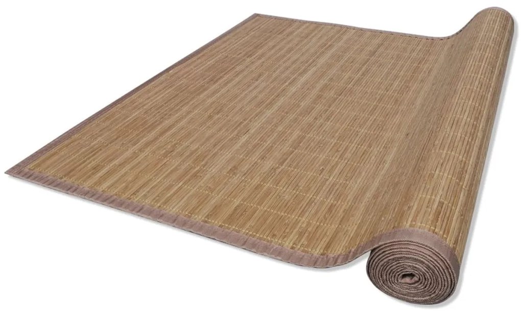 Bambusový koberec - hnědý | 100x160 cm