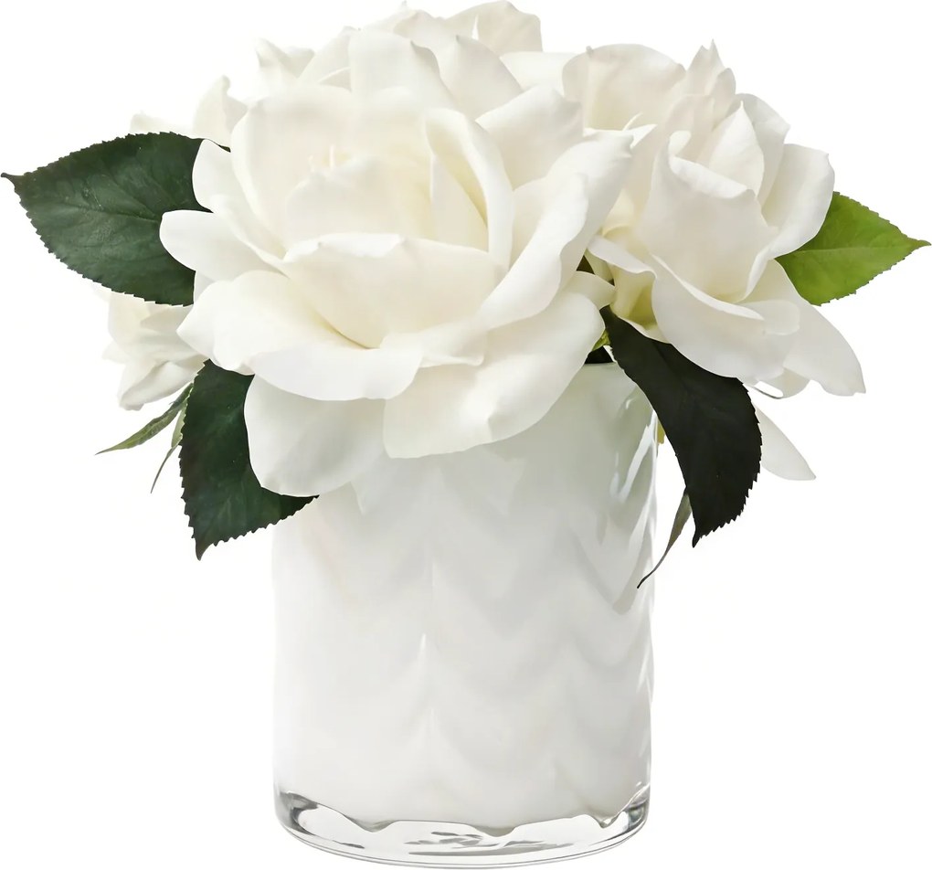 Côte Noire Herringbone White kytice parfémovaných růží White