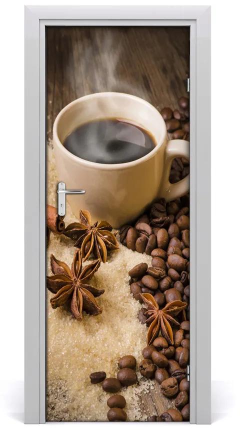 Fototapeta na dveře samolepící šálek kávy 85x205 cm