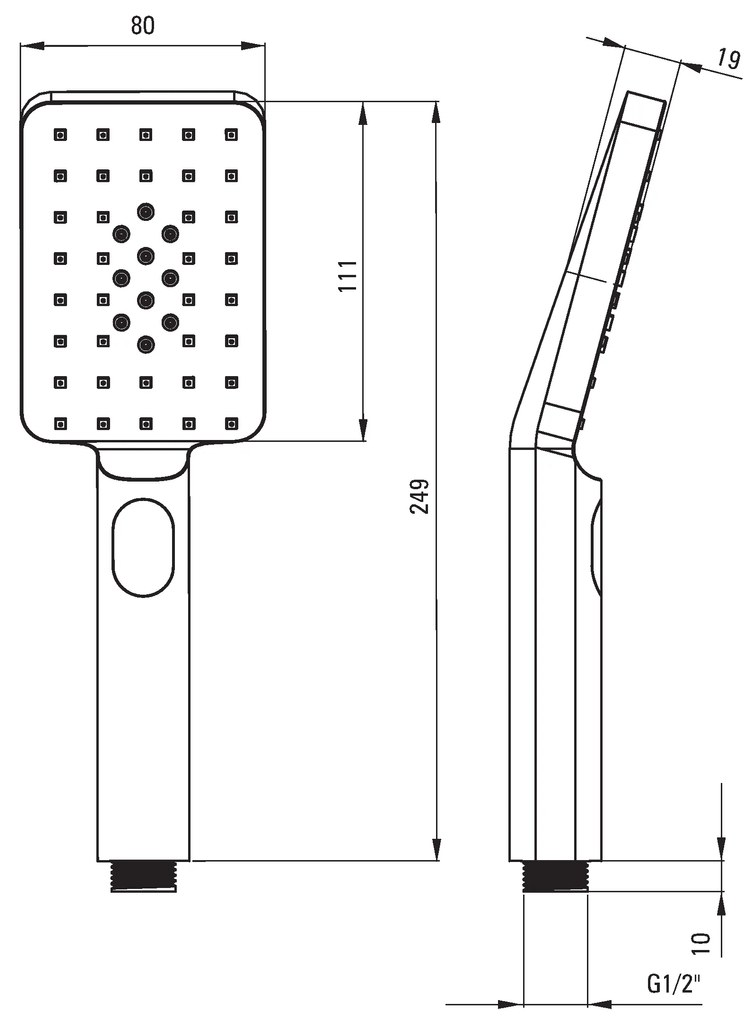 Deante Deante, podomítková termostatická sprchová sestava kulatá + BOX, chromová, BXYZ0EBT