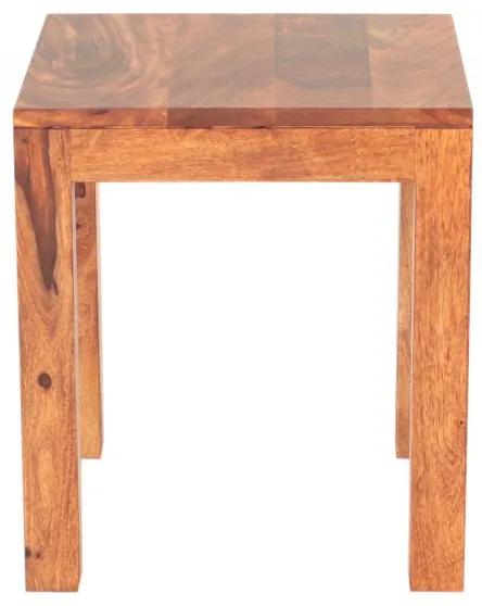 Indický nábytek - Odkládací stolek Gani 40x45x40 z  indického masivu palisandr Natural
